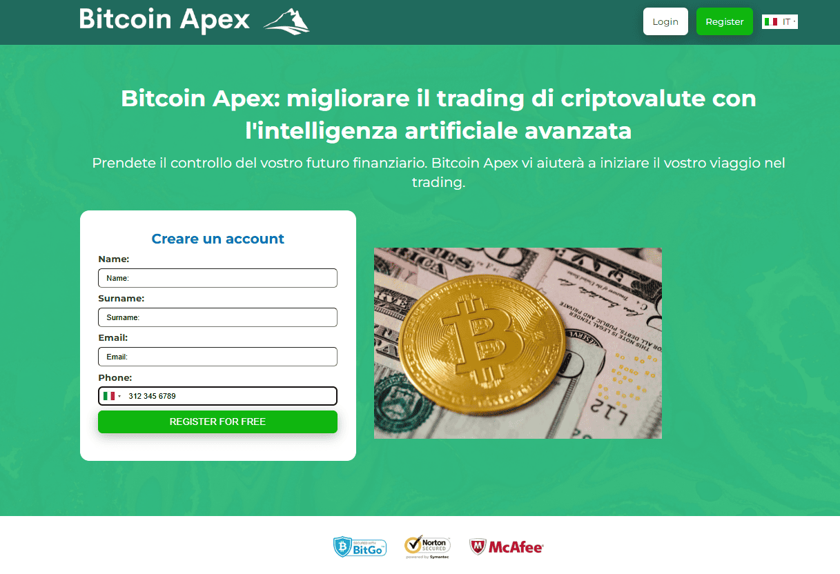 Bitcoin Apex Recensione 2025: Truffa o funziona?